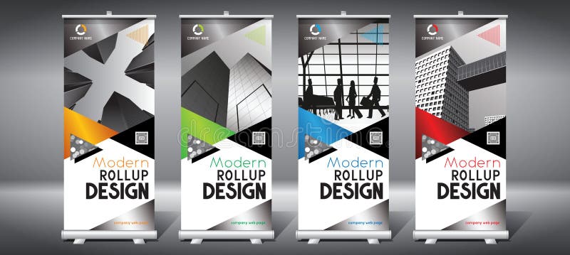 Roll-up Templates 85x200 Cm - Modern Office Buildings, Skyscrapers ...