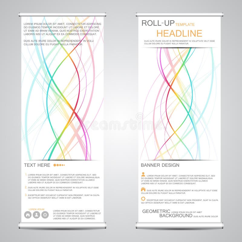 Roll Up, Vertical Banner for Presentation and Publication. Abstract ...