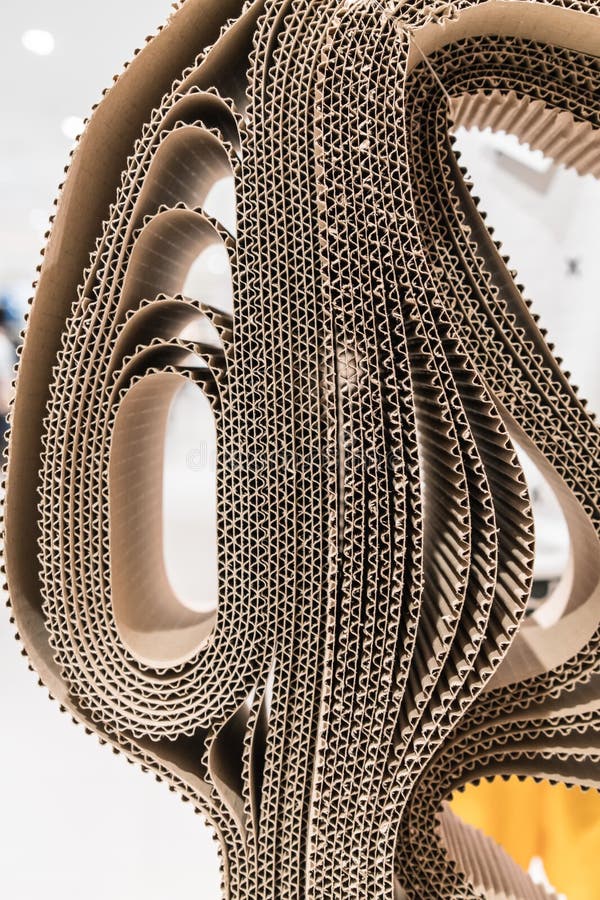 Roll of Wavy Craft Paper Folded in Random. Single Faced Corrugated ...