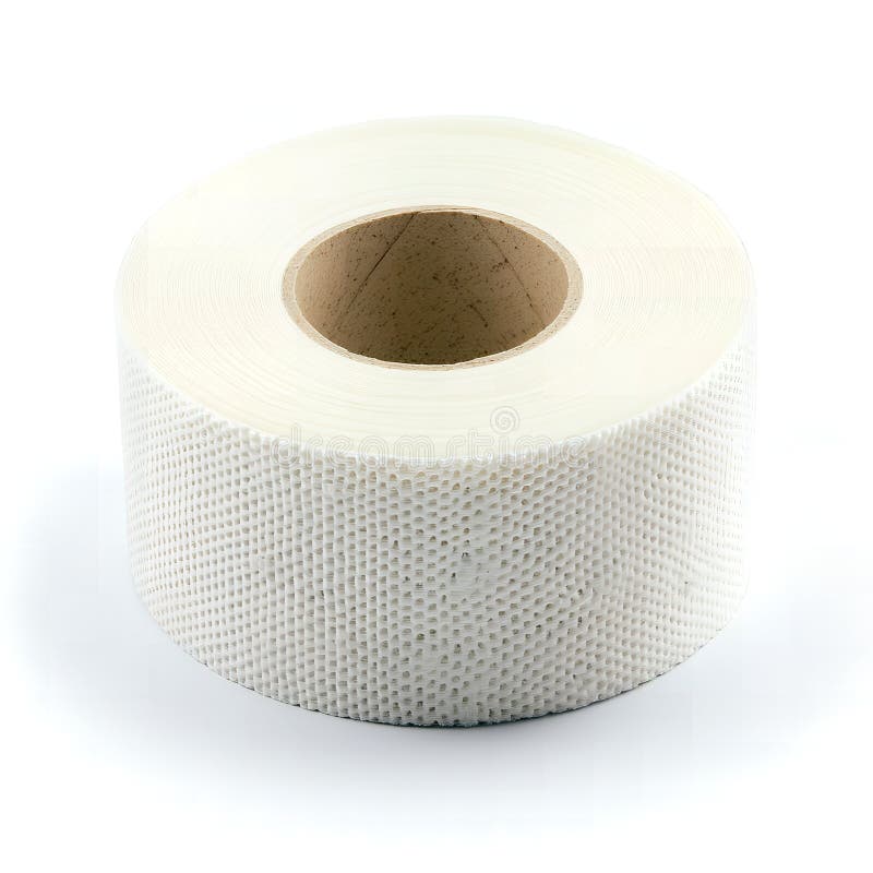 Roll of White Perforated Adhesive Tape for Packaging and Repair Stock ...