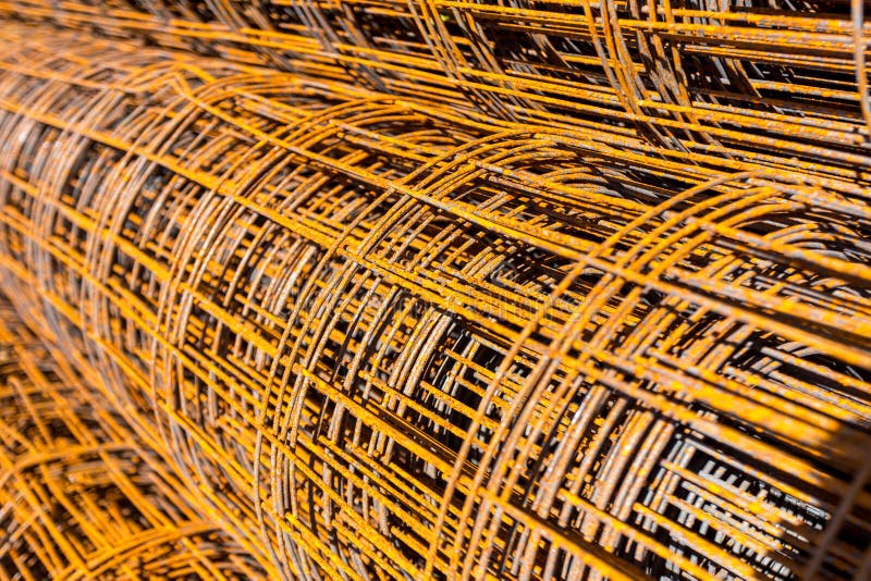 Roll wire mesh steel stock image. Image of reinforcement - 63500733