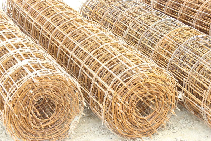 Roll of Wire Rusting Wire Mesh Structure Stock Image - Image of mesh ...