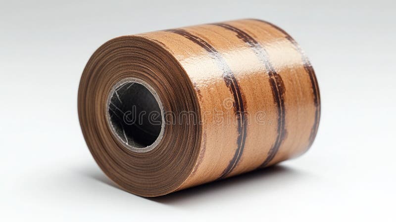 A Roll of Wooden Tape on a Clean and Simple White Surface, Perfect for ...