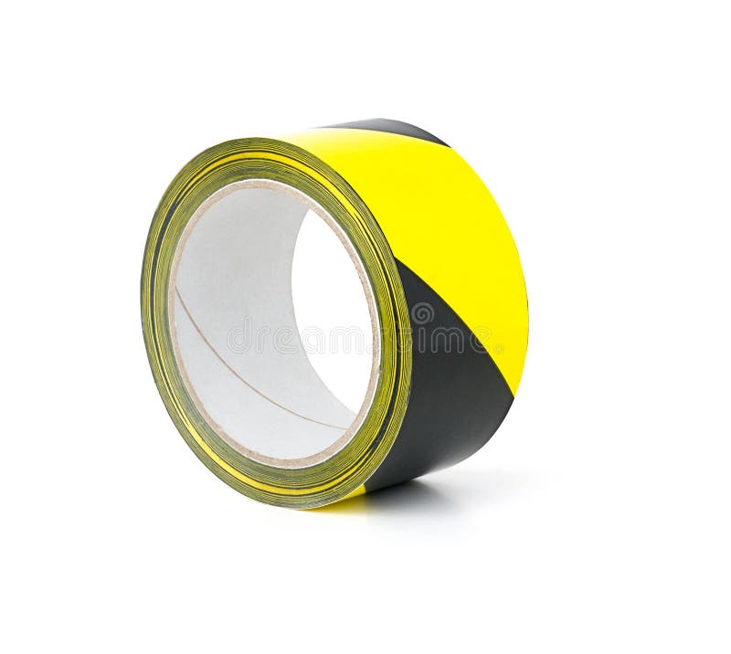 A Roll of Yellow and Black Caution Tape Stock Image - Image of ...