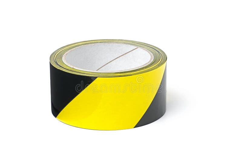 A Roll of Yellow and Black Caution Tape Stock Image - Image of ...