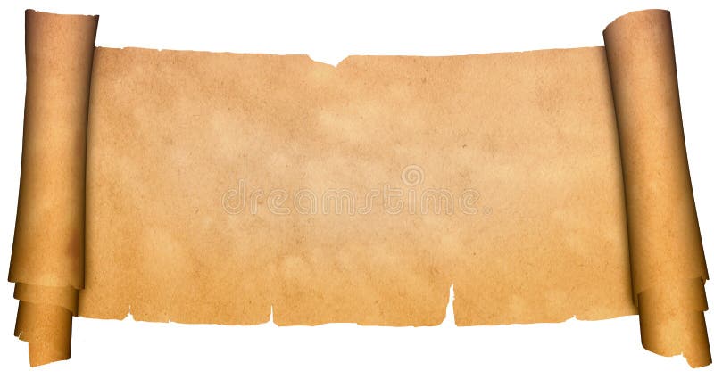 Altes Pergament Der Rolle Und Des Blattes. Stockbild - Bild von ...