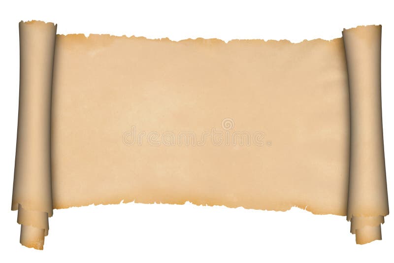 Rolle Des Mittelalterlichen Pergaments Stock Abbildung - Illustration ...