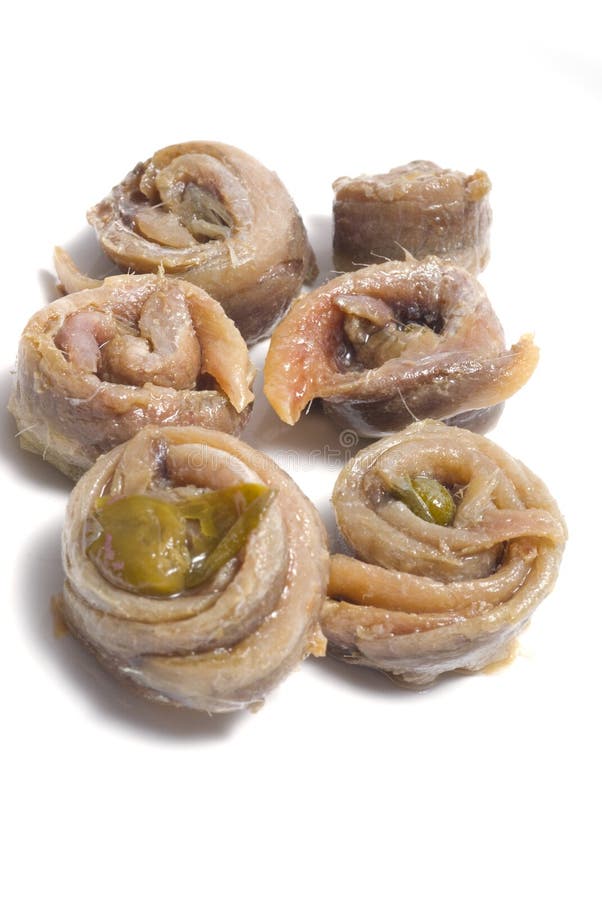 Rolled anchovies stock photo. Image of fillet, bunch, appetizer - 4055842