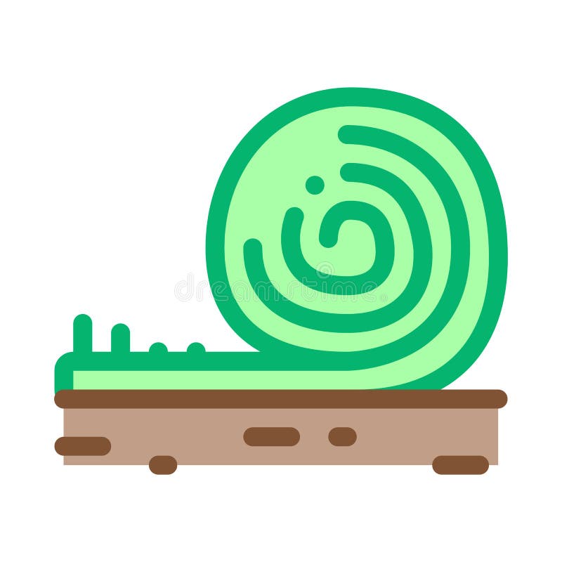 Rolled Artificial Turf Icon Vector Outline Illustration Stock Vector ...