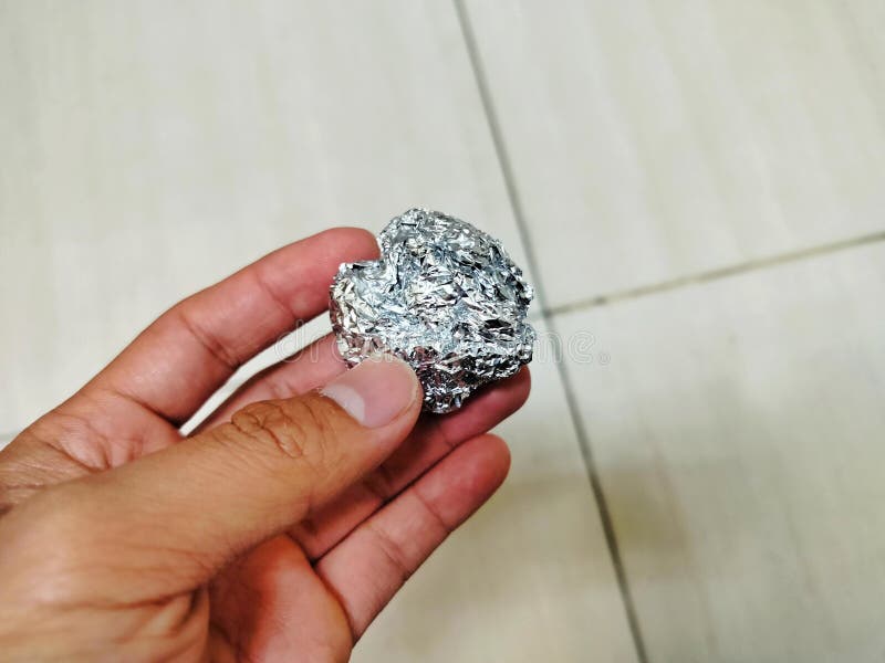 Rolled Ball Aluminum Foil Hand Accessory Baking Abandoned Oven Stock ...