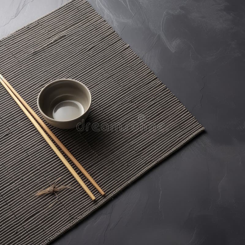 Rolled Bamboo Mat Banner. Generate Ai Stock Illustration - Illustration ...