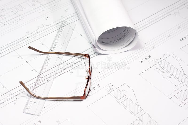 Open blueprint stock image. Image of architect, construction - 13279737