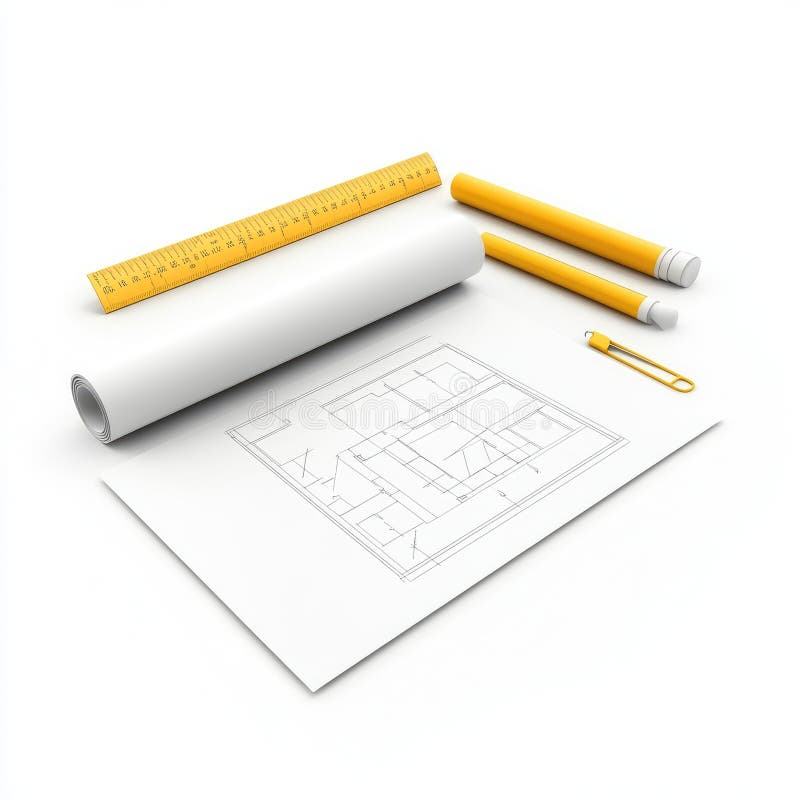 Blueprint House Design Roll Stock Illustrations – 948 Blueprint House ...