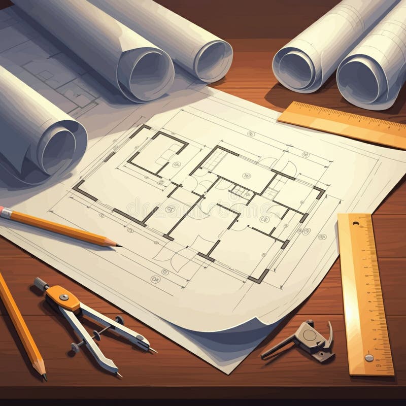 Architectural Plan Compass Stock Illustrations – 979 Architectural Plan ...