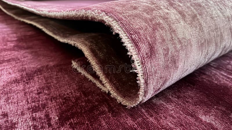 Rolled Burgundy Carpet Showing Texture Detail Stock Illustration ...