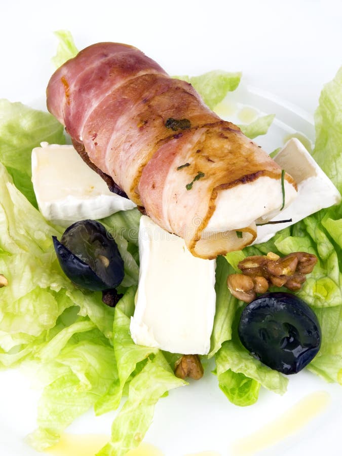 Rolled Chicken Breast with Salad Stock Image - Image of lettuce, breast ...