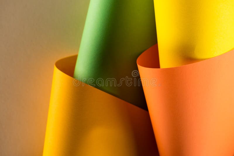 Rolled Colorful Papers for Background Stock Photo - Image of color ...