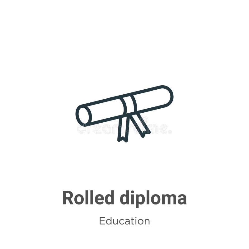 Rolled Diploma Outline Stock Illustrations – 462 Rolled Diploma Outline ...