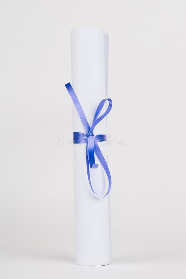 Rolled diploma or paper stock photo. Image of graduation - 87841474