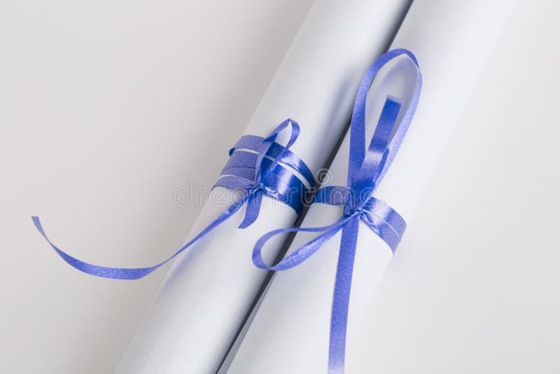 Rolled diploma or paper stock photo. Image of paper, roll - 87841388