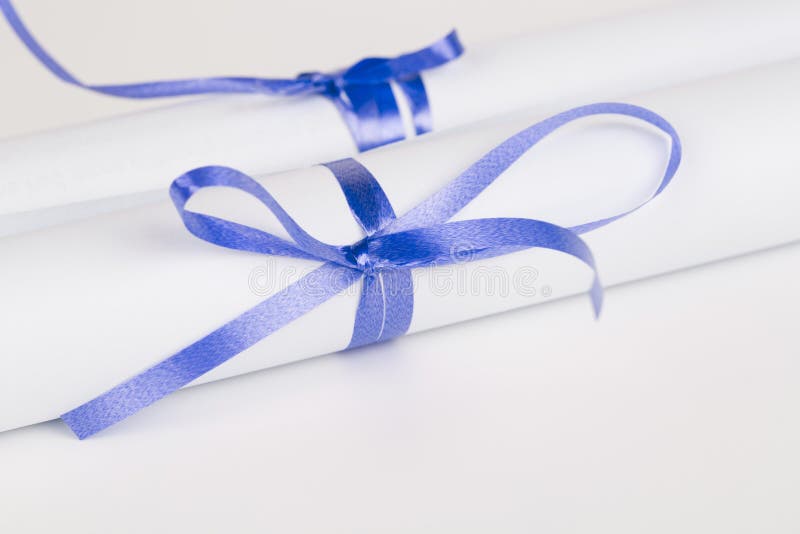 Rolled diploma or paper stock photo. Image of paper, roll - 87841388