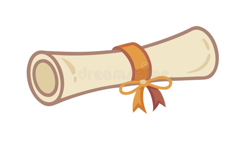 Rolled Diploma Scroll, Academic Certificate, Vector Design Generative ...