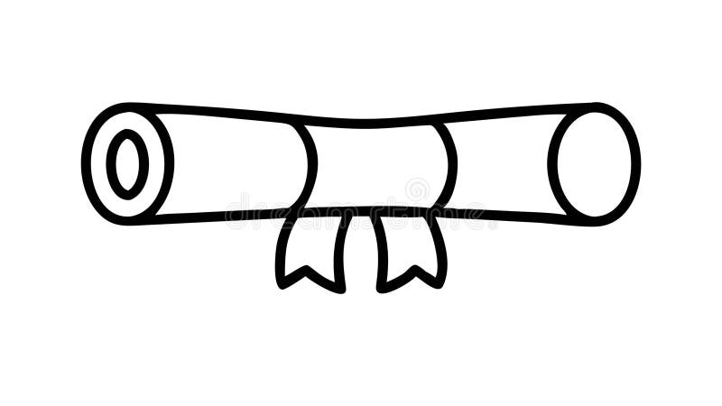 Rolled Diploma Scroll with a Ribbon, Icon for Graduation Success ...