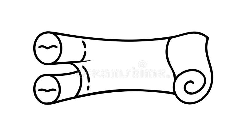 Rolled Document Scroll Icon for Contracts Ancient Texts, Vector Design ...