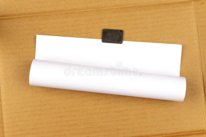 Rolled Empty Sheet of Paper Stock Image - Image of note, copy: 362741403