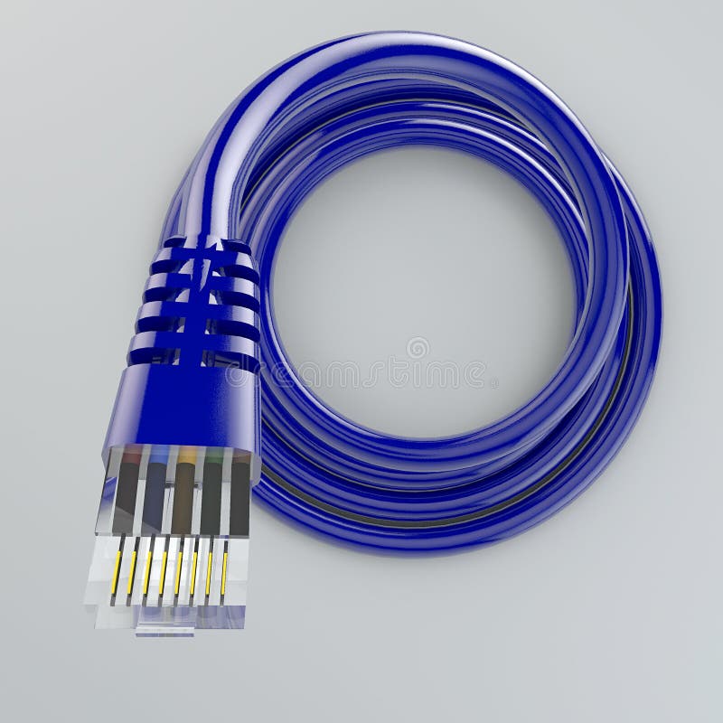 Rolled Ethernet Cable, Internet Connection, Bandwidth, Broadband Stock ...
