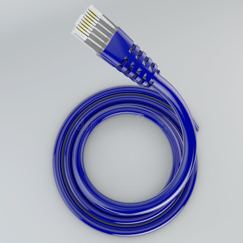 Rolled Ethernet Cable, Internet Connection, Bandwidth, Broadband Stock ...