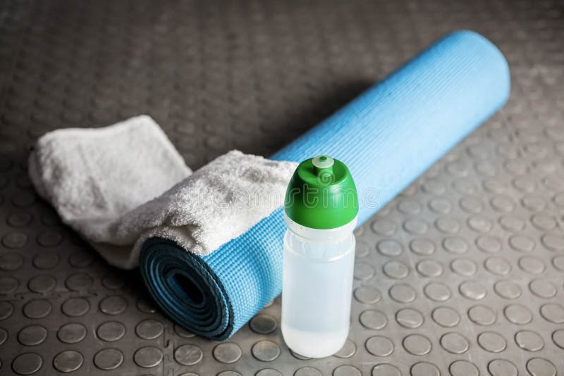 Rolled exercise mat stock image. Image of exercise, strength - 66930103