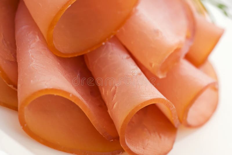 Rolled Fillet of Ham stock image. Image of closeup, dish - 16759749