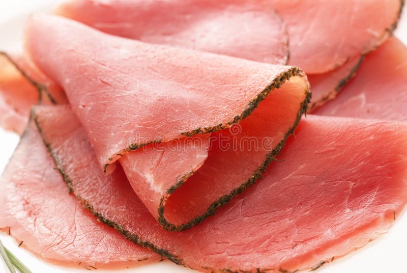Rolled Fillet of Ham stock photo. Image of rustic, cuts - 17530524