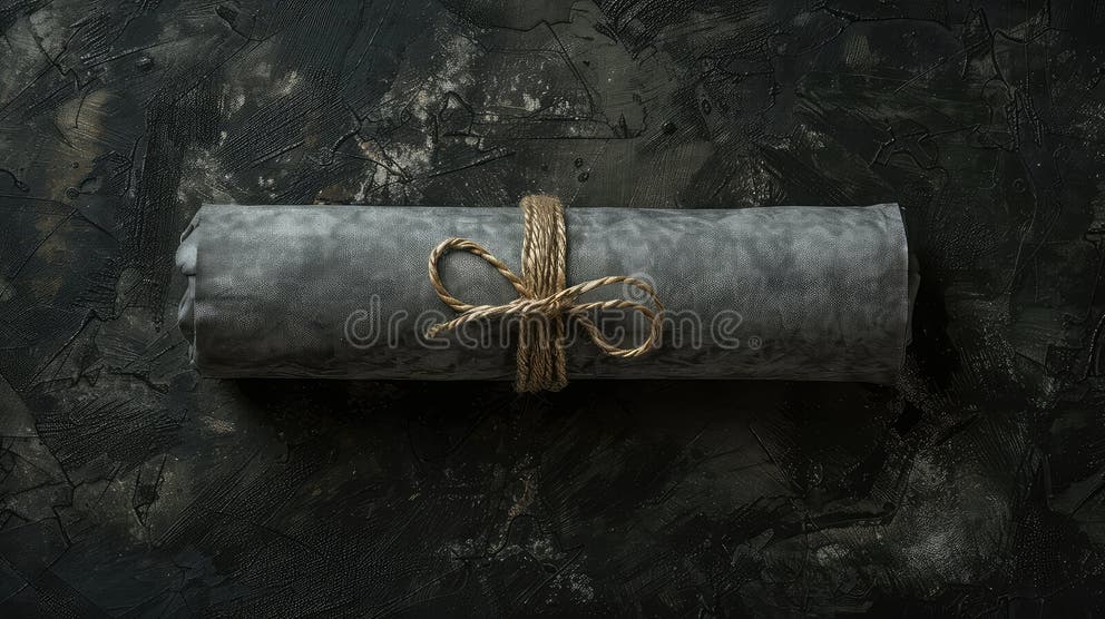 Rolled gray parchment stock photo. Image of texture - 324748494