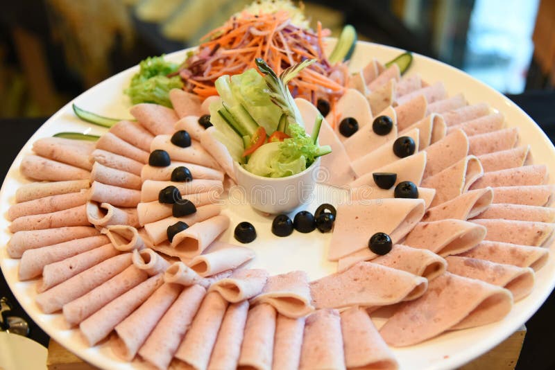 Rolled ham stock photo. Image of sliced, meat, wurst - 167782852