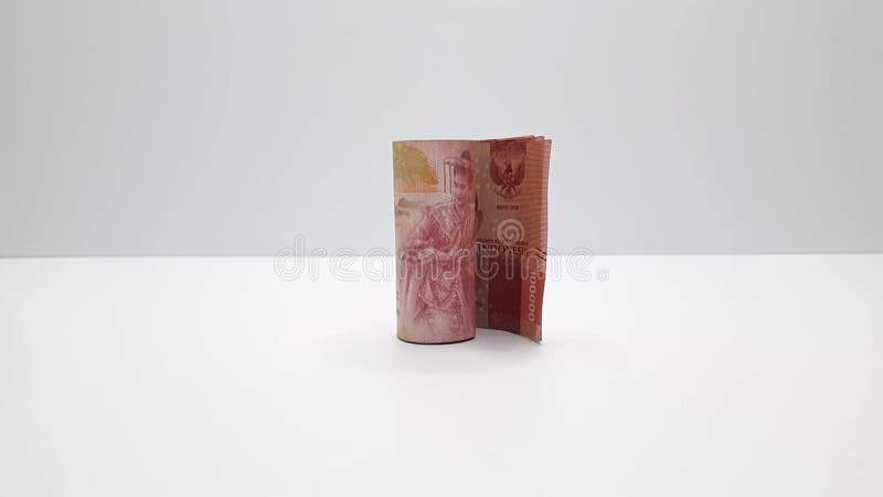 Rolled Indonesian Rupiah Banknotes Standing Vertical Hidden Fees ...