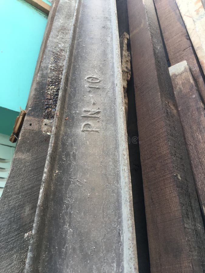 Rolled Iron Profiles in a Construction Site Stock Image - Image of ...