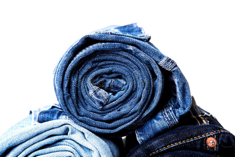 Roll denim jeans stock photo. Image of modern, cloth - 14349750