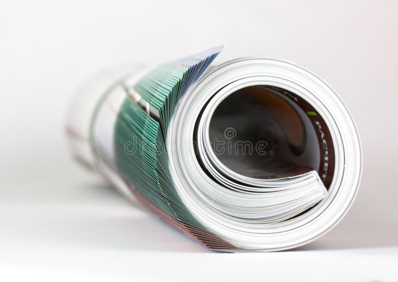 Rolled Magazine stock image. Image of differential, roll - 14828215