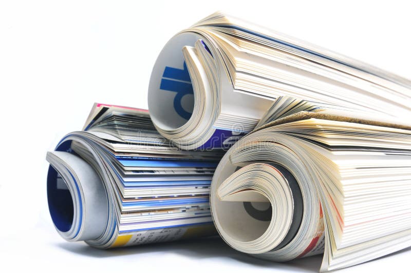 Rolled up magazines stock image. Image of journalism - 11461797