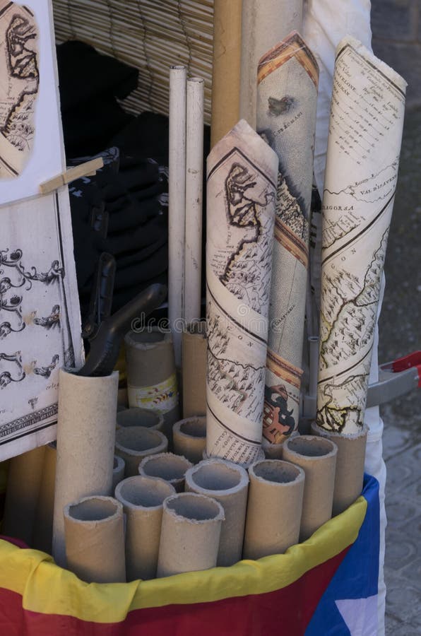 Rolled maps. stock image. Image of countries, scrolls - 103131553