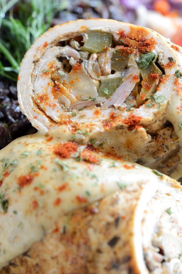 Rolled meat close up stock photo. Image of delicious - 29935414
