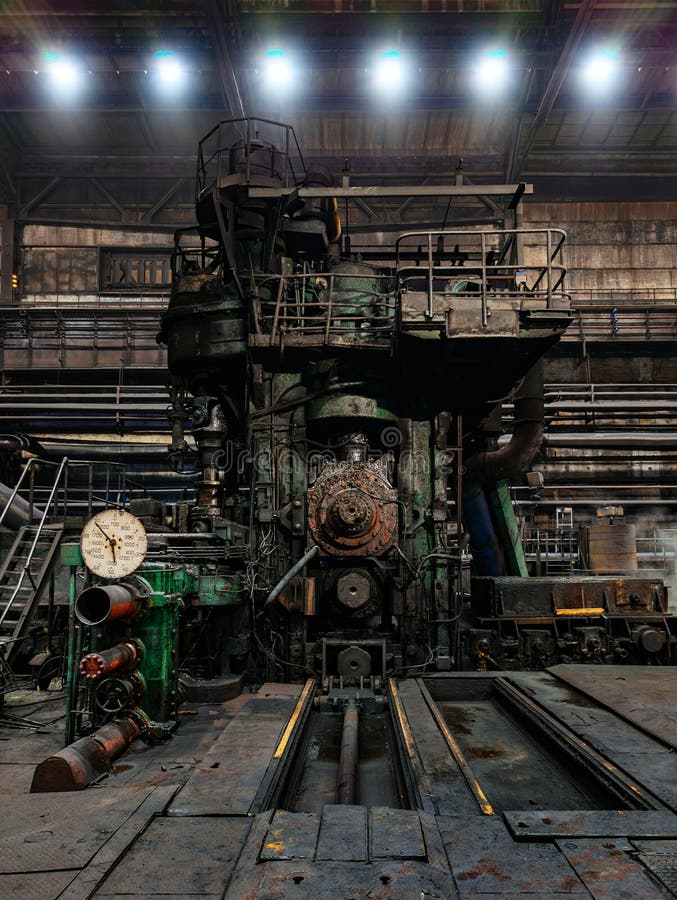 Rolled Metal Factory. Continuous Hot Rolling Mill Stock Image - Image ...