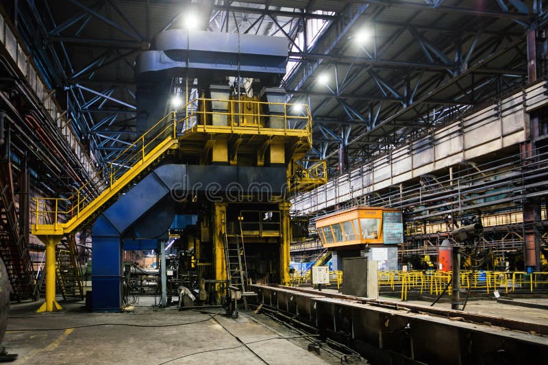 Rolled Metal Factory. Continuous Hot Rolling Mill Stock Photo - Image ...