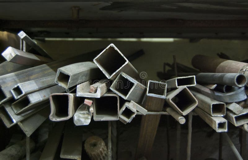 Rolled Metal Products. Metal Shapes Stock Photo - Image of pipe ...
