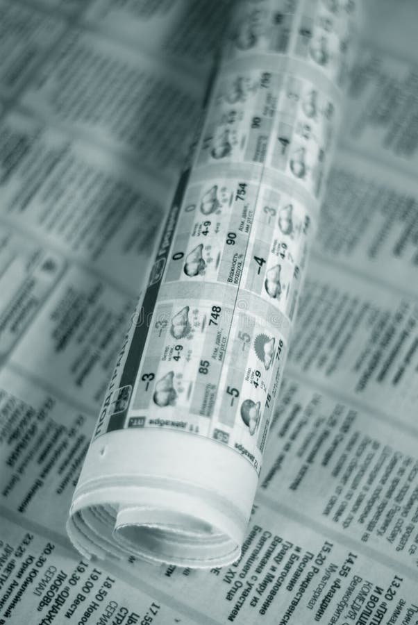 Rolled Newspaper stock photo. Image of global, reading - 19213920