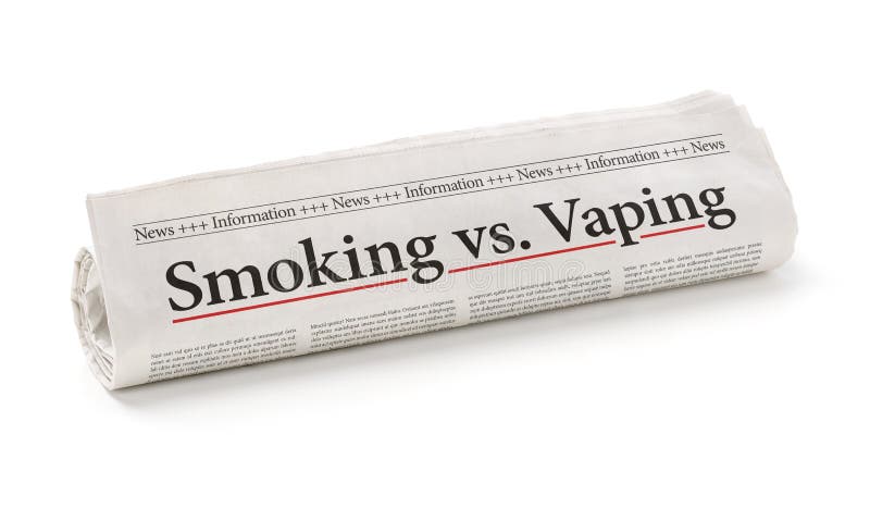 Rolled Newspaper with the Headline Smoking Vs. Vaping Stock Image ...