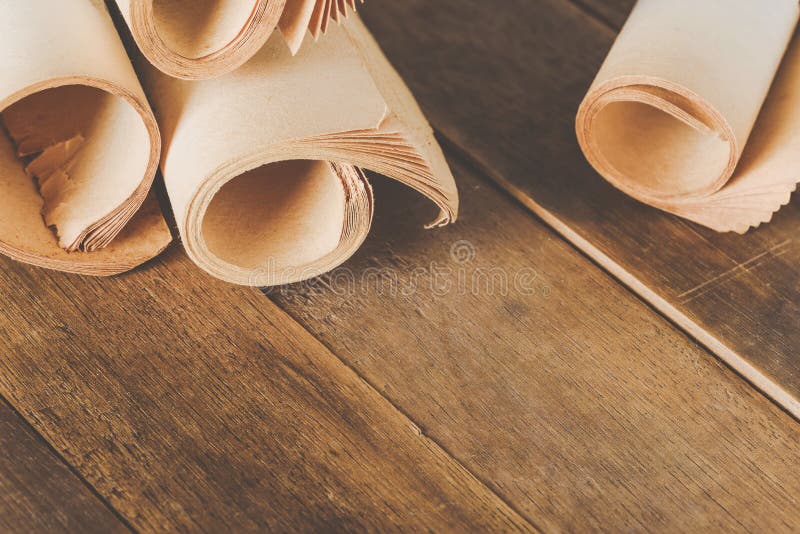 Rolled old book page stock photo. Image of interest - 142866980