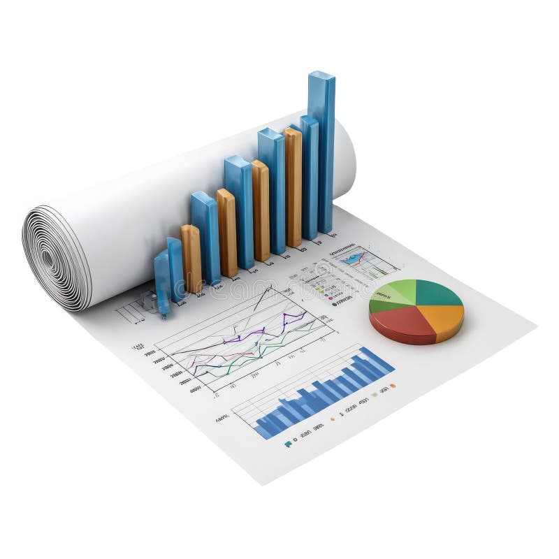 Financial Report Charts & Graphs Data Analysis Stock Image - Image of ...
